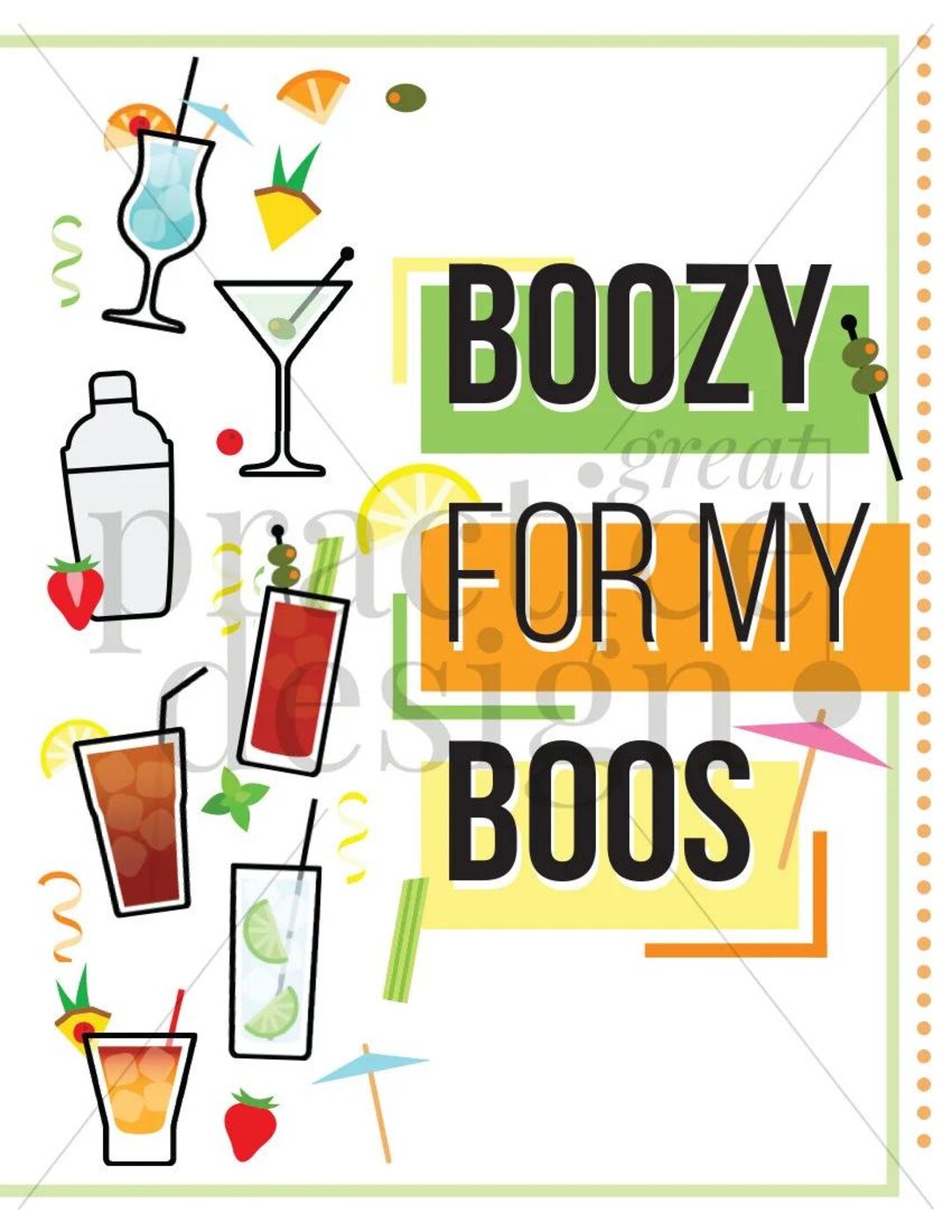 Boozy for My Boos Downloadable Sign- Happy Hour Sign- Bachelorette ...