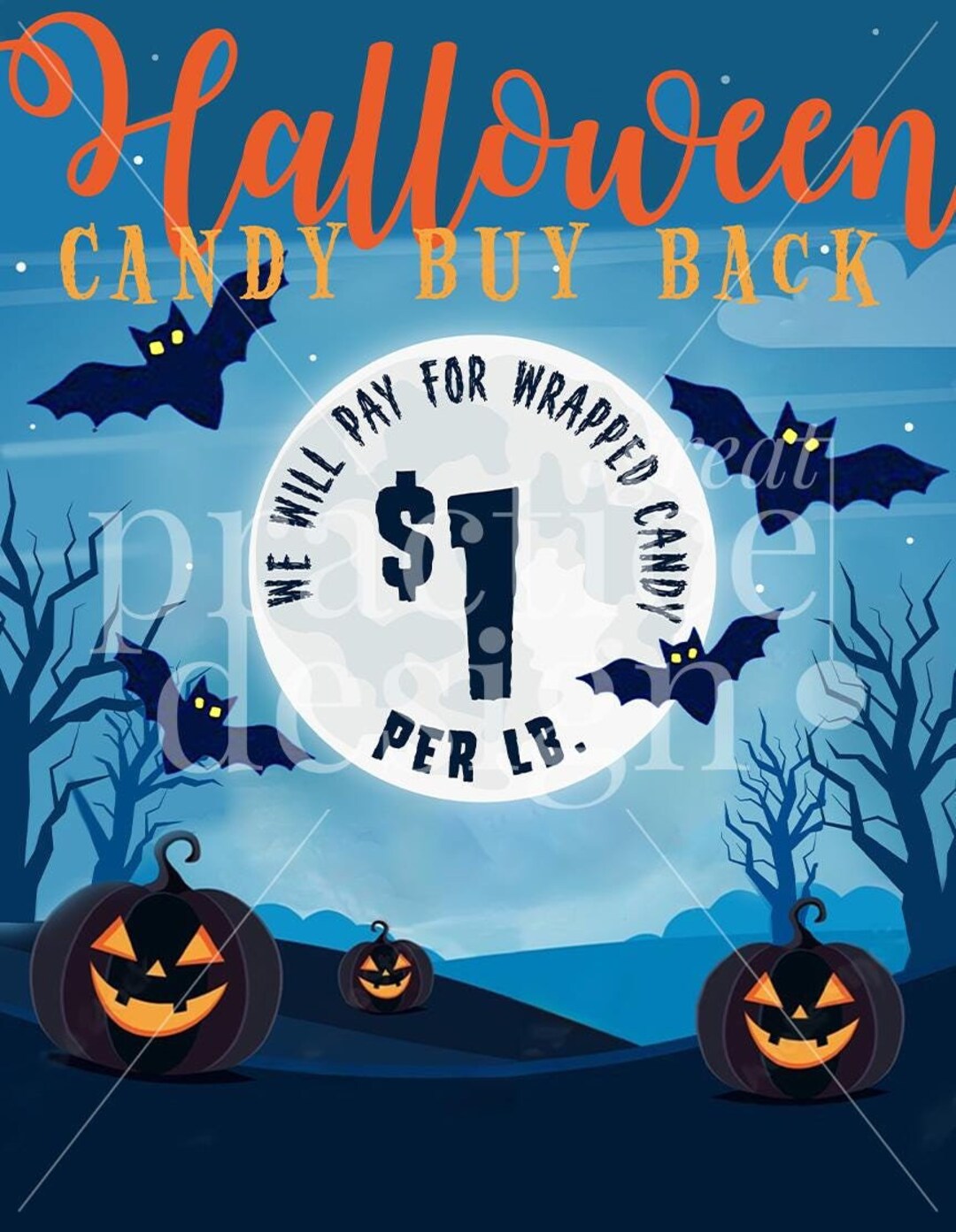 Halloween Candy Buy-back Printable | Digital Halloween Candy Collection ...