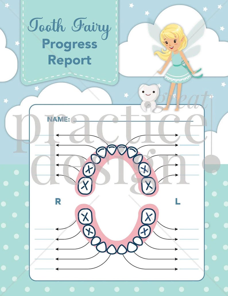 Tooth Fairy Progress Report Downloadable PDF -tooth Fairy Downloadable ...
