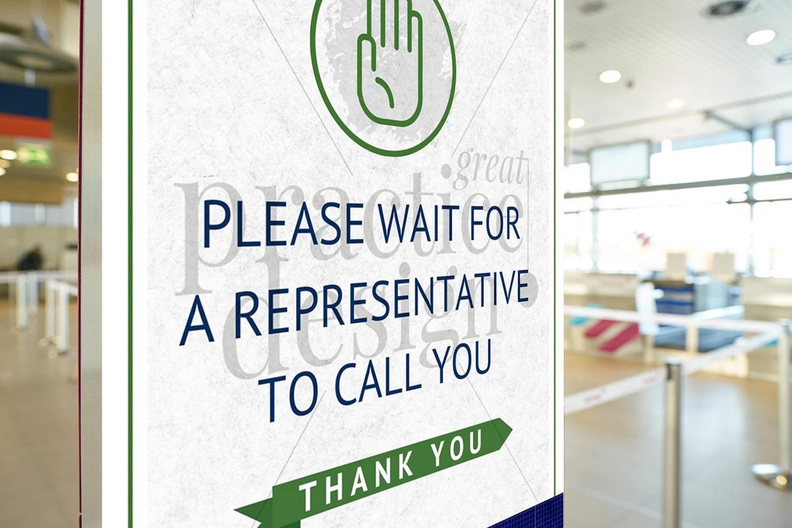 Please Wait for A Representative to Call You Downloadable Sign- Please ...