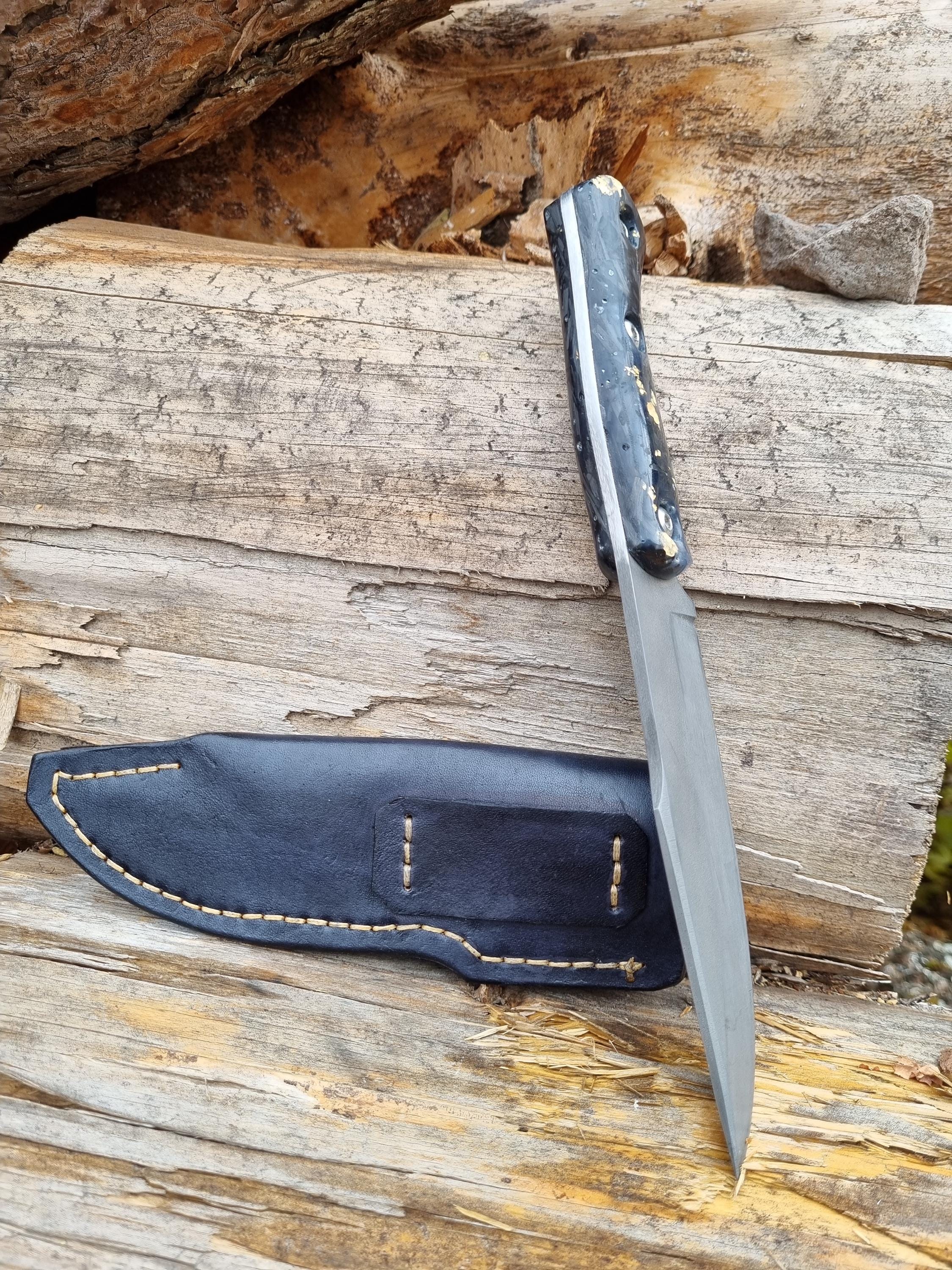 N690 Knife With Carbonfiber Handle - Etsy