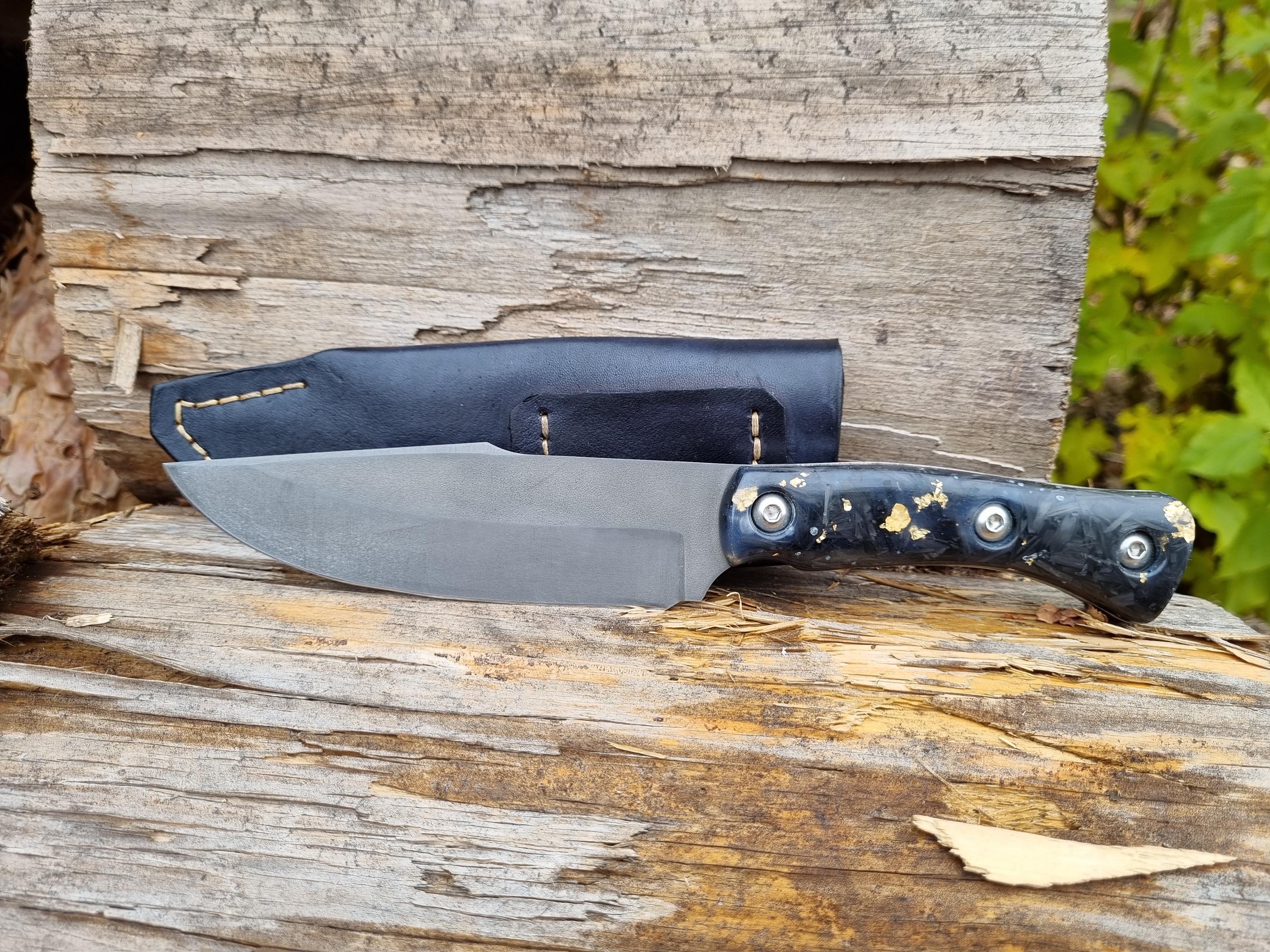 N690 Knife With Carbonfiber Handle - Etsy
