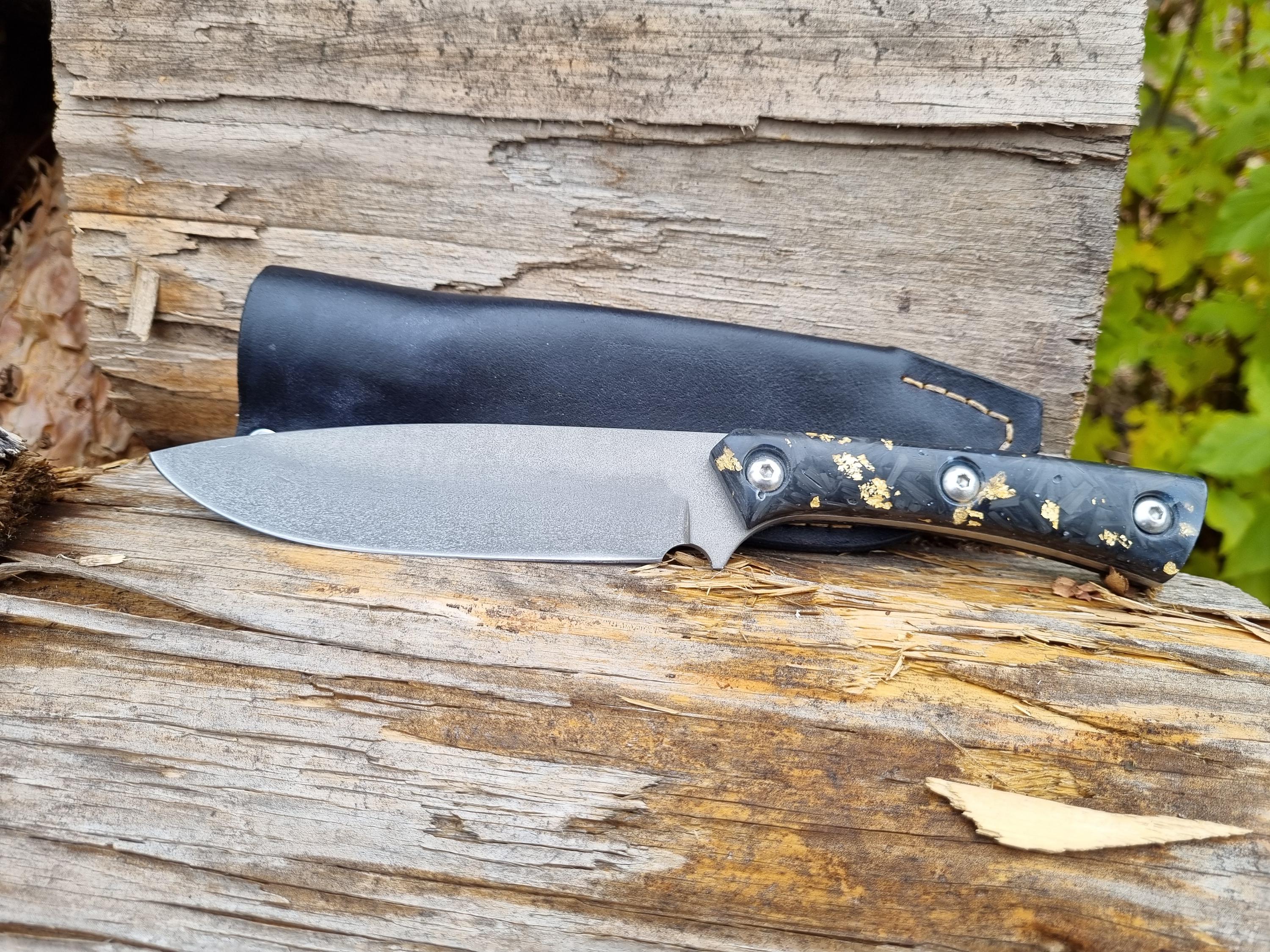 N690 Knife With Carbonfiber Handle - Etsy