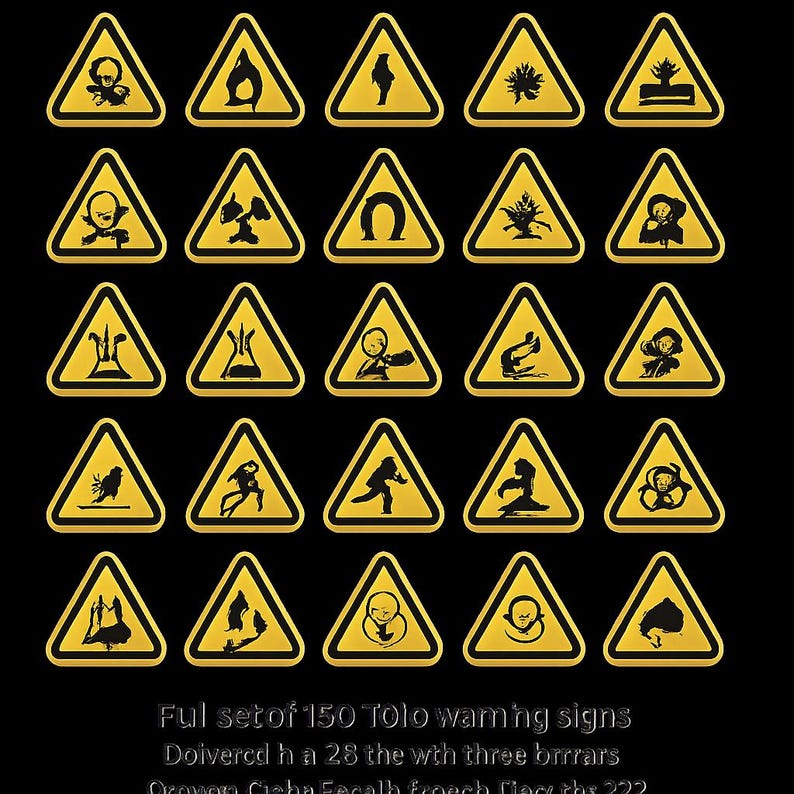 ISO 7010 Warning Signs – 3D Print Ready, SVG, STL, 3MF (digital ...