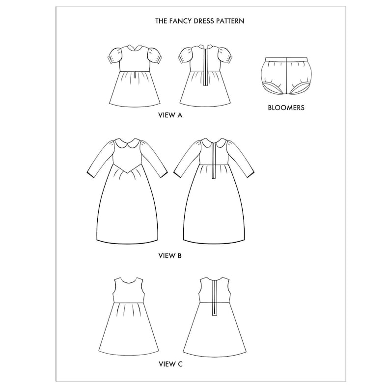 PDF Costume Pattern the Fancy Dress and Bloomers Costume PDF - Etsy