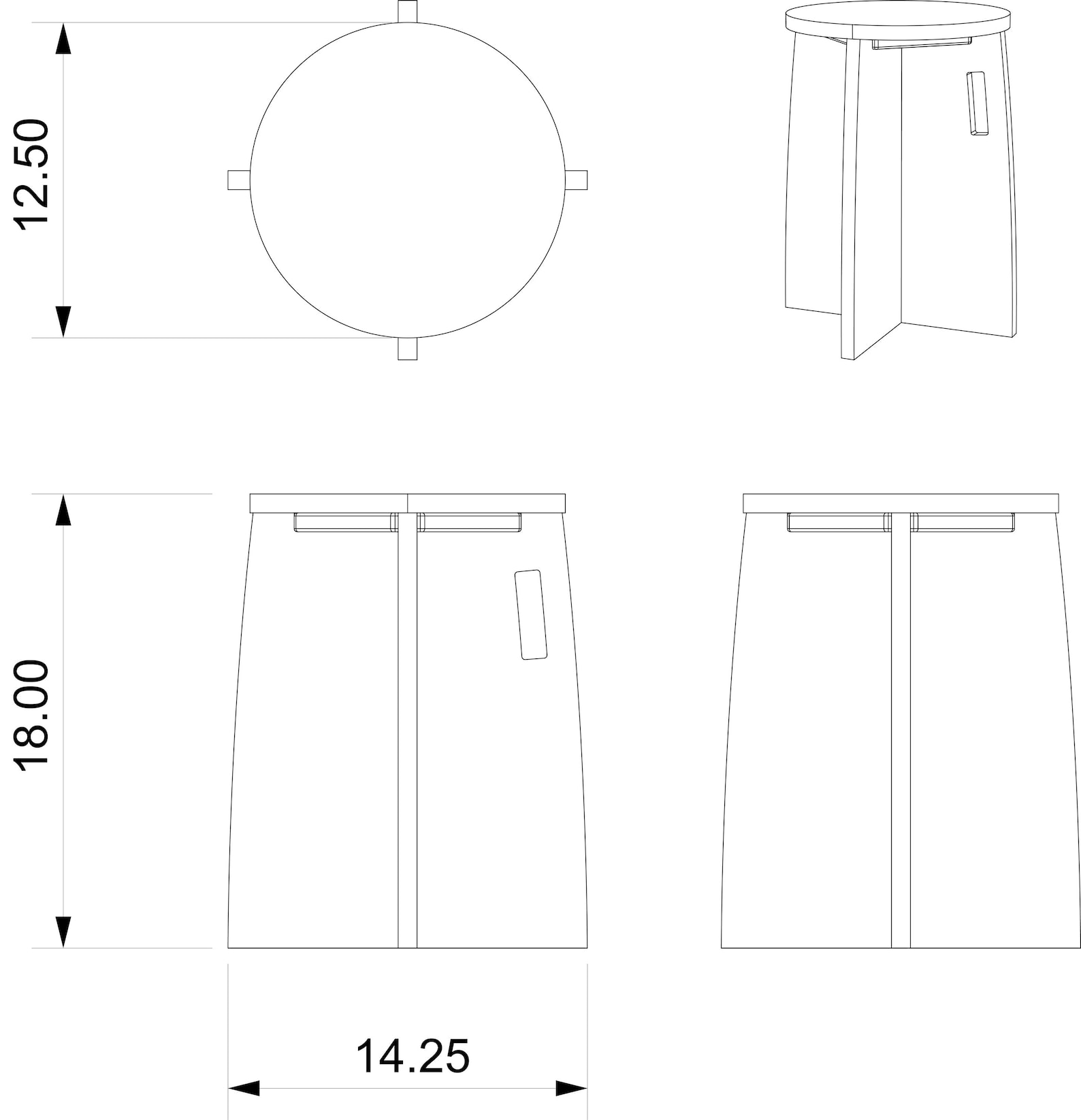 Recycled Plastic Stool / End Table | Sustainable Furniture Design | Eco ...