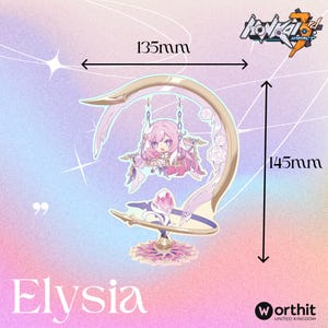 Elysia Acrylic Standee & Badge,honkai Impact 3rd,honkai: Star Rail ...