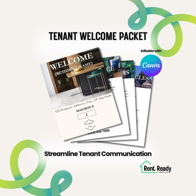 Tenant Welcome Packet Template | Customizable in Canva for Property ...