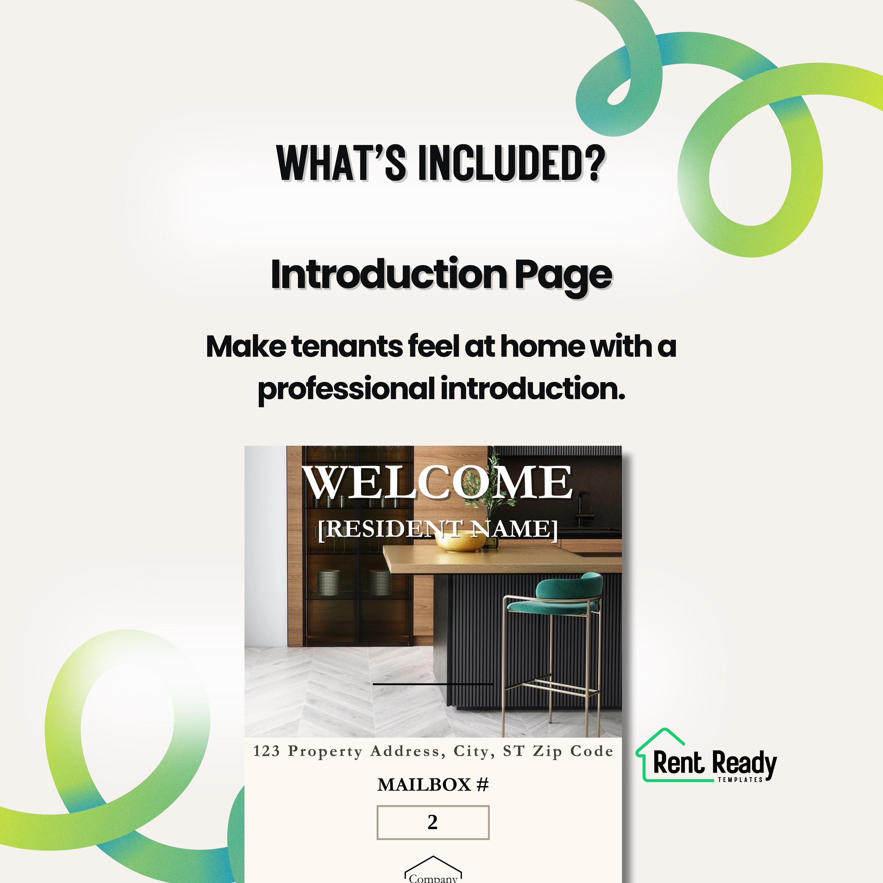 Tenant Welcome Packet Template | Customizable in Canva for Property ...