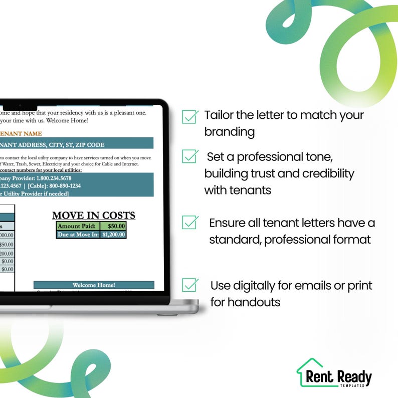 Editable Tenant Welcome Letter Template for Landlords and Property ...