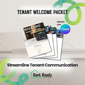 Tenant Welcome Packet Template | Customizable in Canva for Property ...