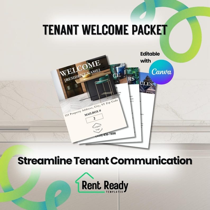 Tenant Welcome Packet Template | Customizable in Canva for Property ...
