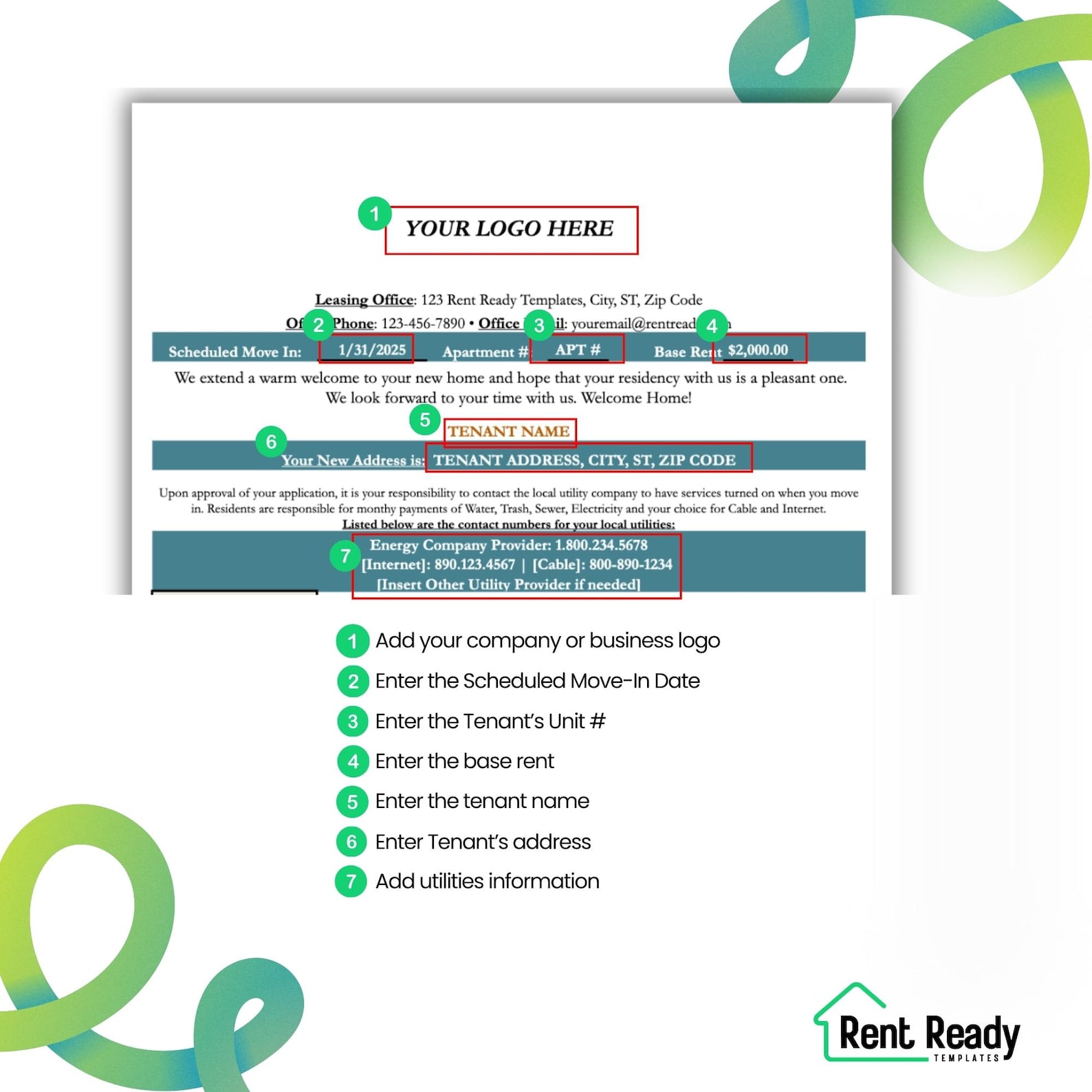 Editable Tenant Welcome Letter Template for Landlords and Property ...