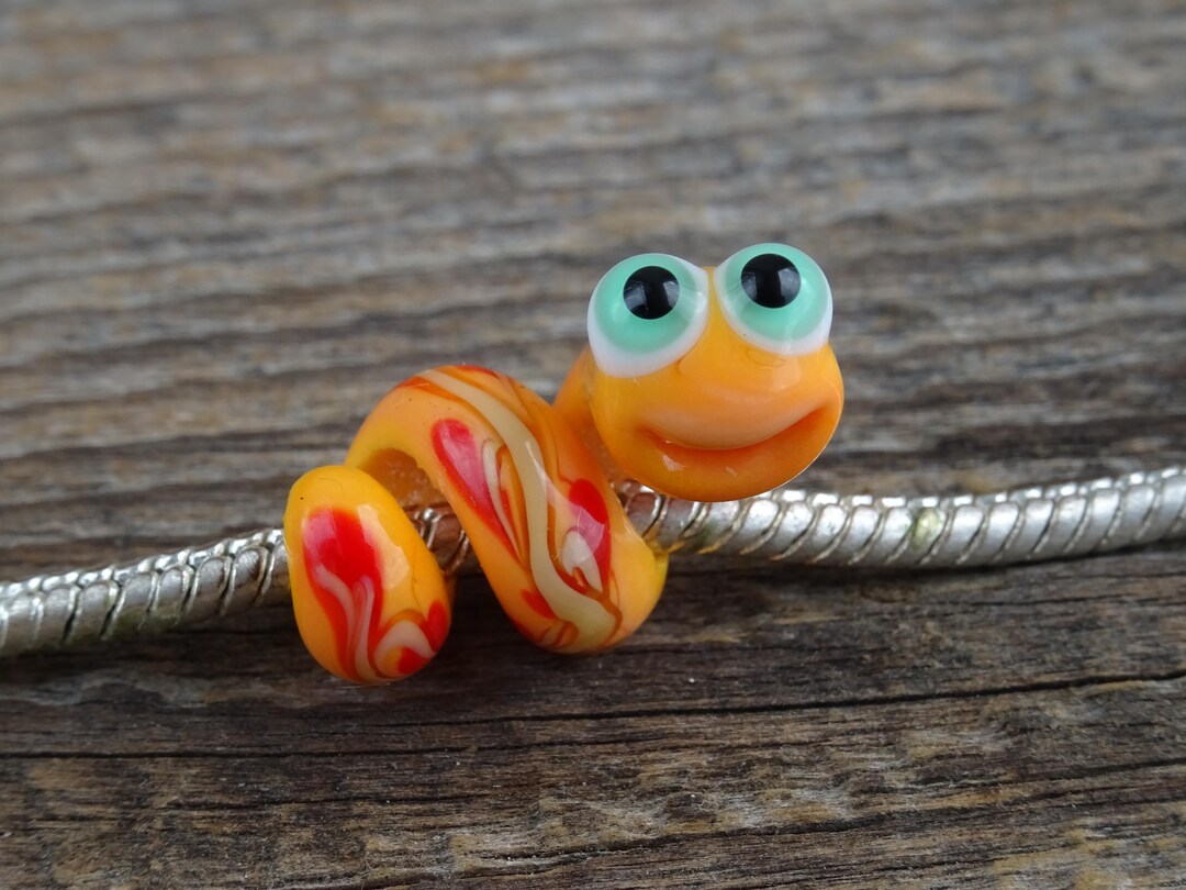 Tiny Glass Figurine Glass Worm Figurine Miniature Snake Ornament ...