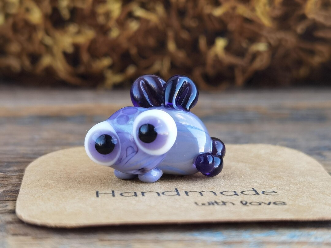 Tiny Monster Miniature, Glass Monster Figurine, Monster Sculpture for ...