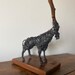 Handmade Antelope Sculpture With Metal Wire Body, Natural Wood Horns ...