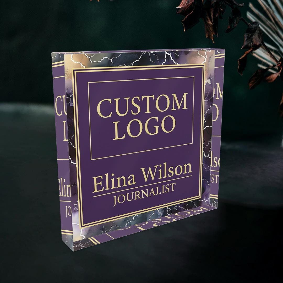 Personalized Name Block, Trade Show Unique Desk Decor, Logo Desk ...