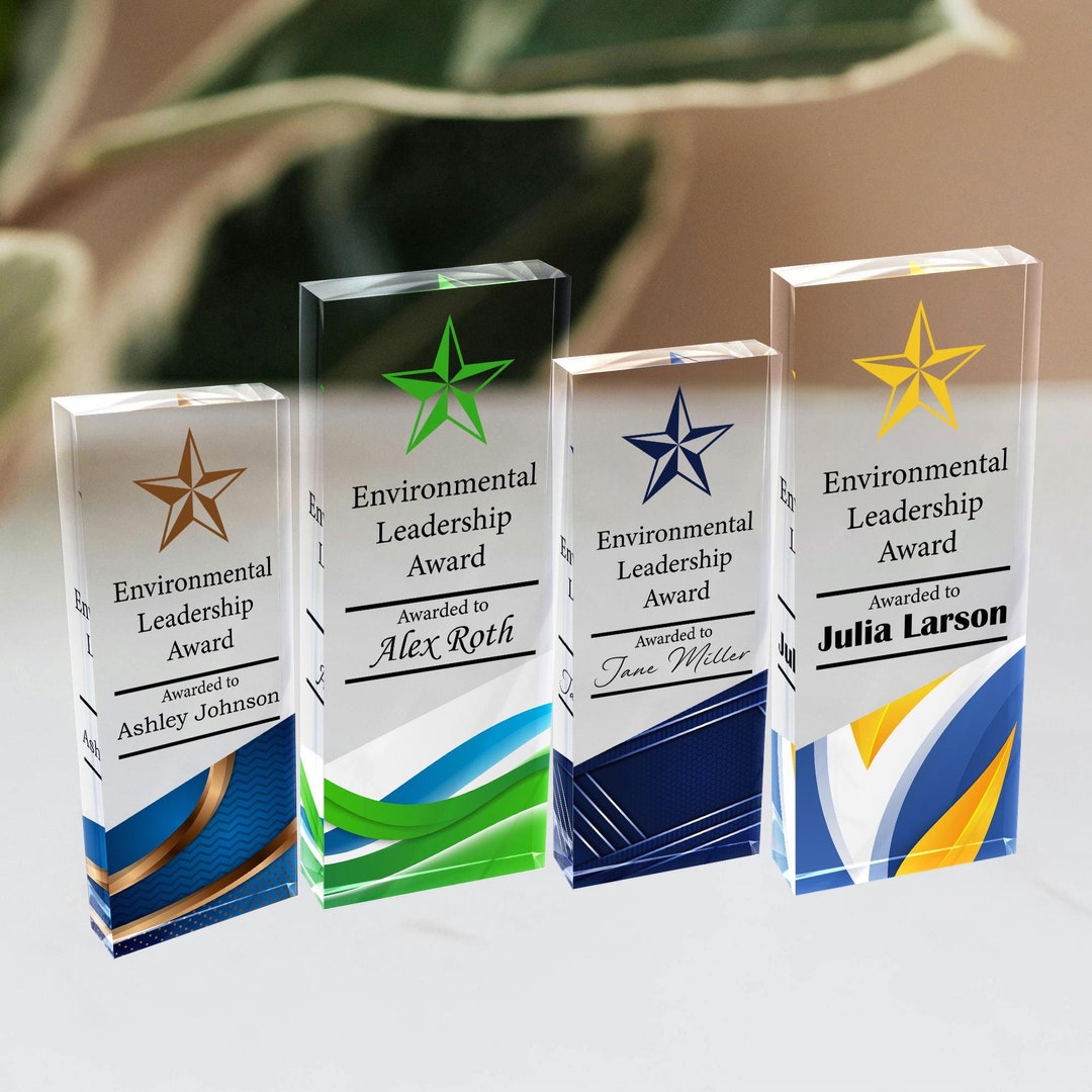 Custom Acrylic Award Plaque - Trophy Award - Corporate Trophy Award ...