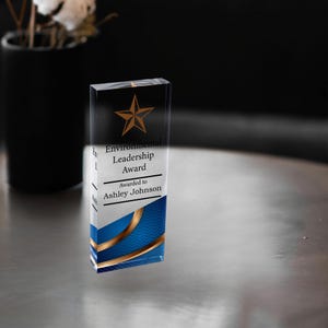 Custom Acrylic Award Plaque - Trophy Award - Corporate Trophy Award ...