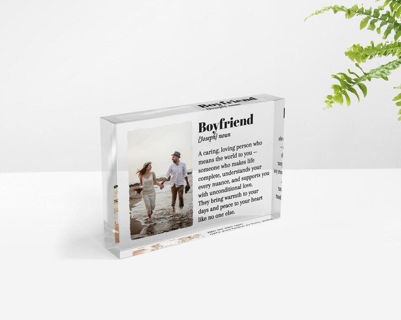 Definition Photo Acrylic Block Gift, Personalized Love Quote, Custom ...
