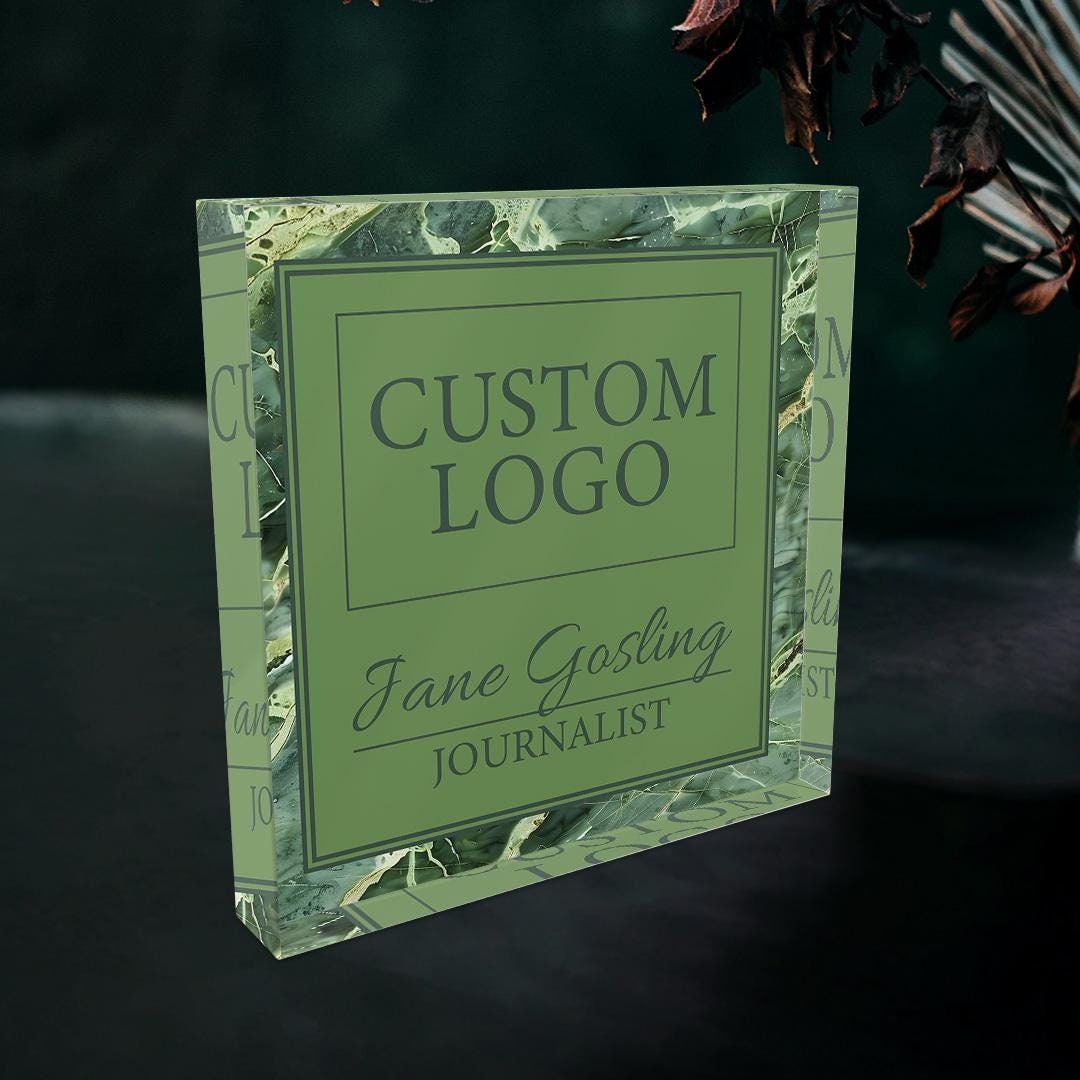 Custom Company Logo Office Desk Decor, Acrylic Business Logo Sign ...