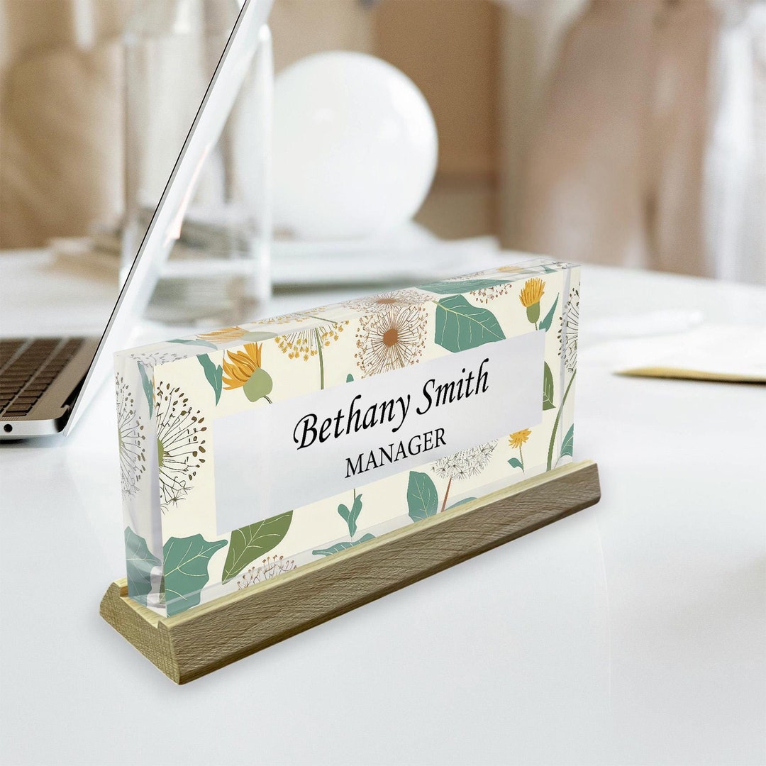 Personalized Office Decor Custom Desk Name Plate Personalized Gifts ...