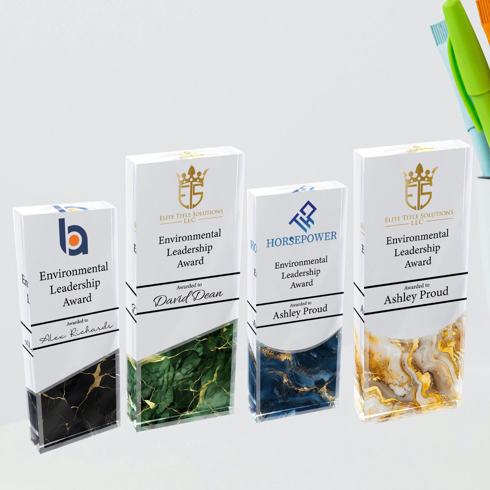 Personalized Acrylic Trophy, Custom Engraved Award for Corporate or ...