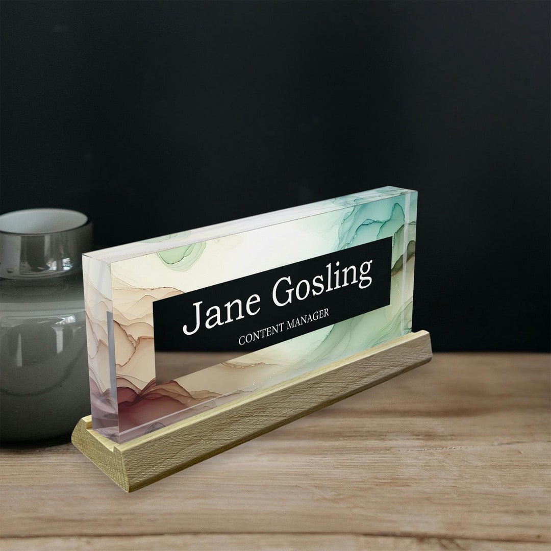 Personalized Name Plate for Desk Custom Acrylic Name Plaque ...