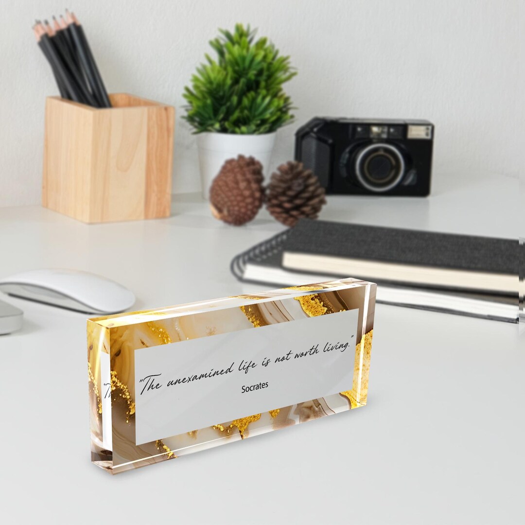 Personalized Acrylic Quote Sign: Custom Inspirational Desk Decor - Etsy