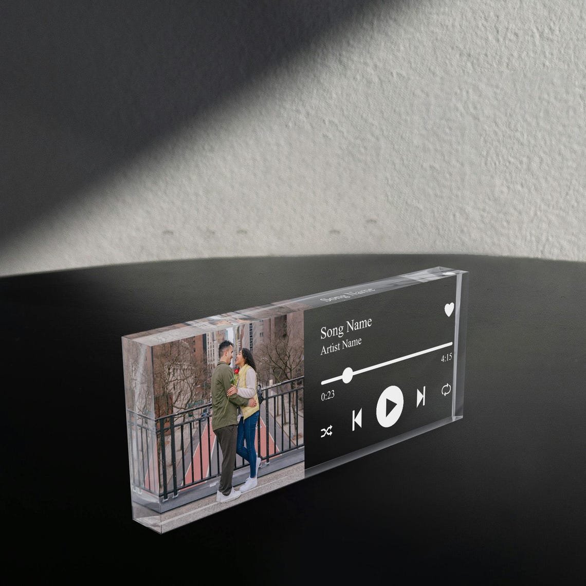 Personalized Song Acrylic Plaque With Photo, Anniversary Keepsake for ...