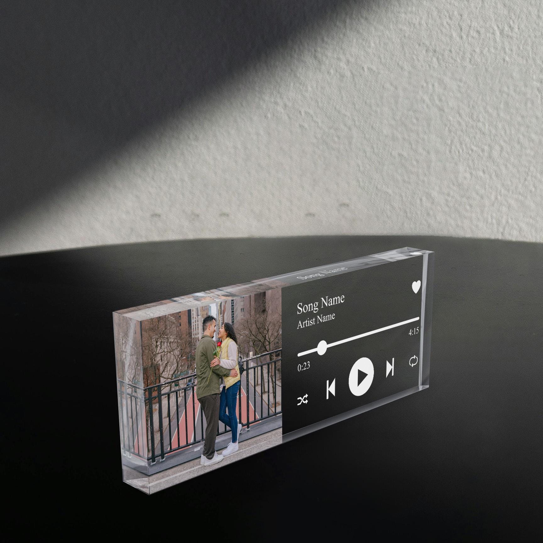 Personalized Song Acrylic Plaque With Photo, Anniversary Keepsake for ...