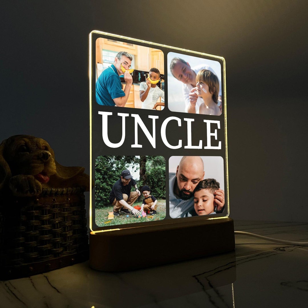 Customizable Uncle Photo Night Photo Collage Night Lamp Love Uncle Gift ...