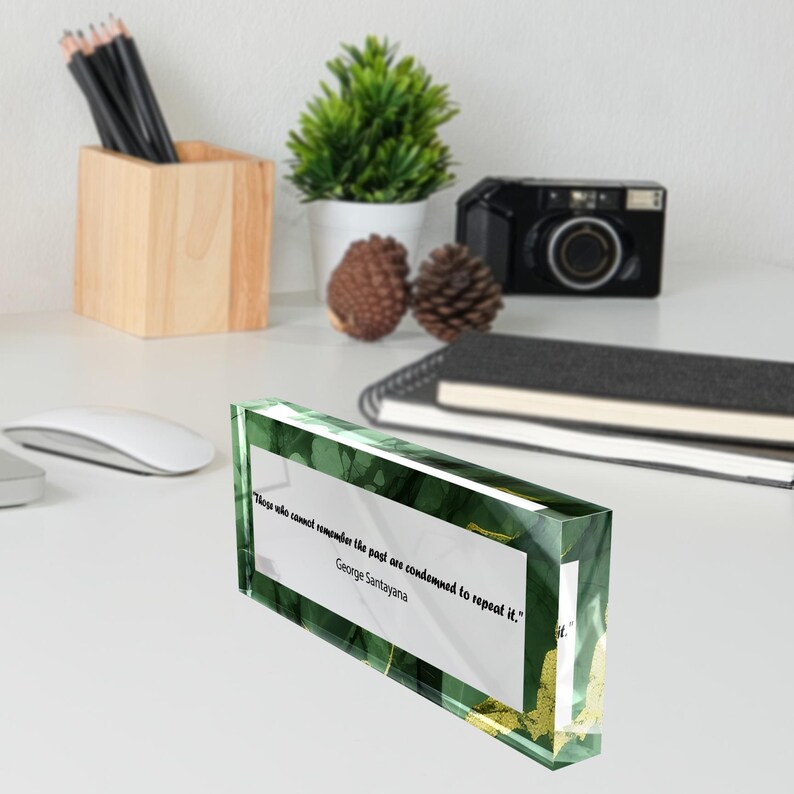 Custom Quote Desk Name Plate, Customized Quote Acrylic Plaque ...