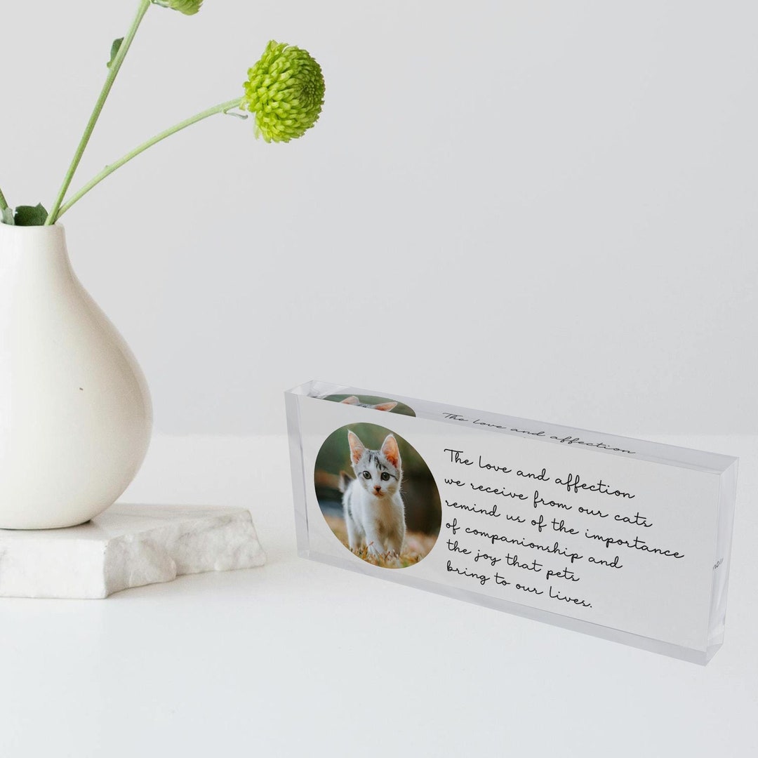 Personalized Animal Desk Name Plate, Acrylic Plaque, Pets Photo Plaque, Animal Lover Gift ...