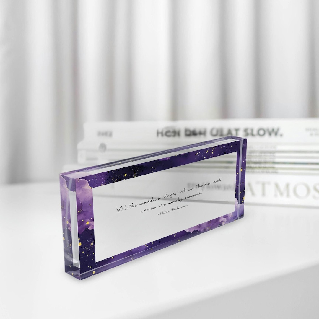 Personalized Quote Desk Name Plate, Motivational Quote, Mindfulness ...