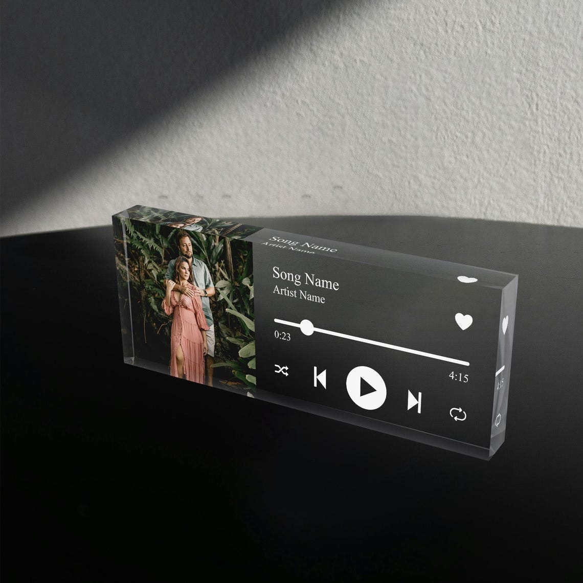 Personalized Song Acrylic Plaque With Photo, Anniversary Keepsake for ...