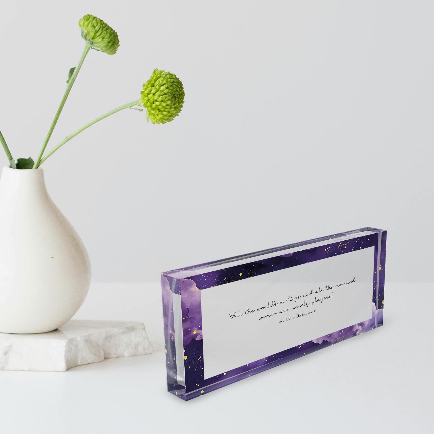 Personalized Quote Desk Name Plate, Motivational Quote, Mindfulness ...