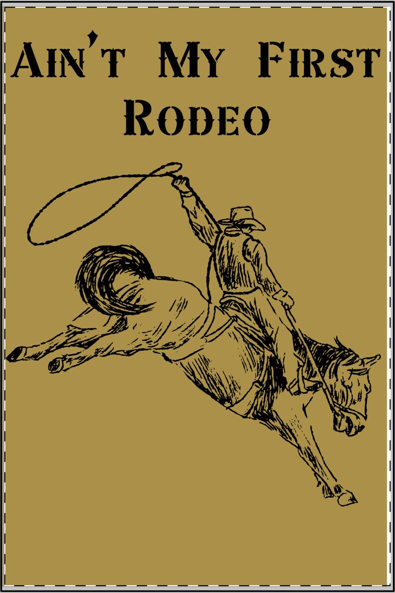 Satin Posters, Funny Rodeo Poster, Cowboy Wall Art, Bucking Horse Decor ...