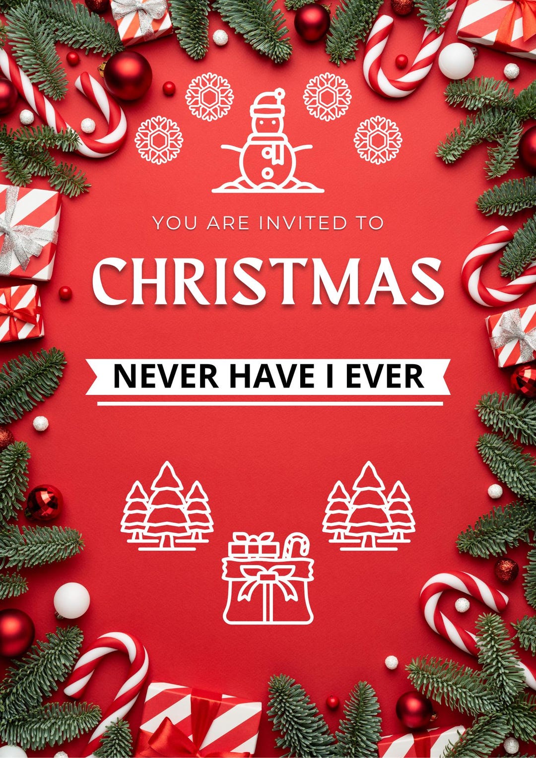 Christmas Never Have I Ever - Etsy
