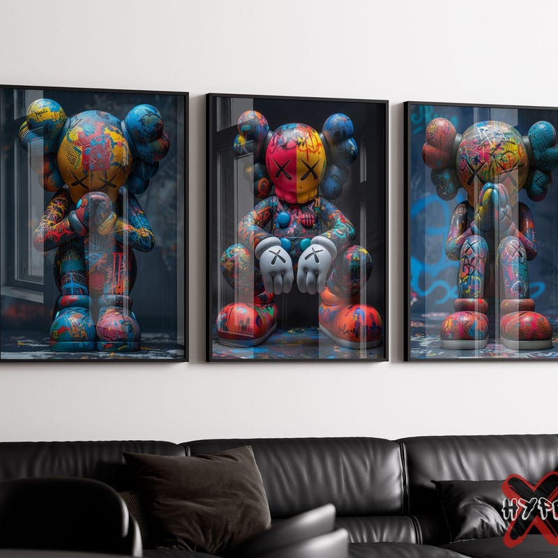 Kaws Bedroom Wall Art - Etsy