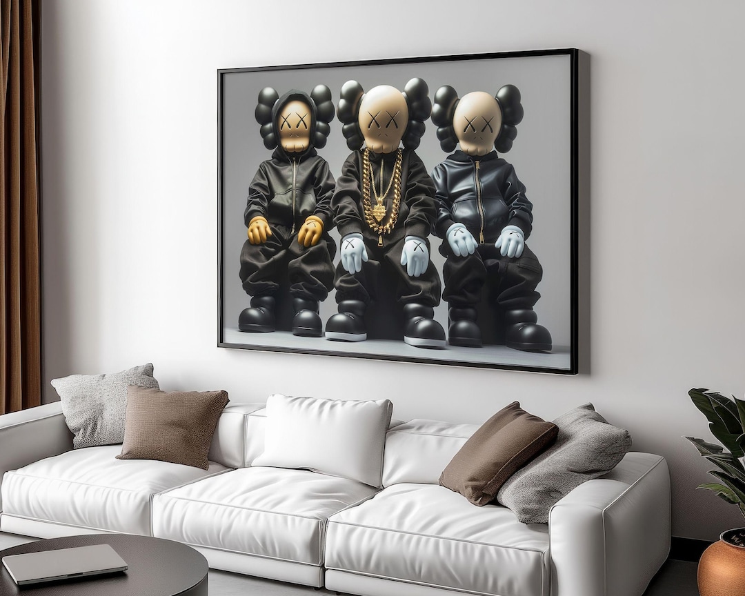 Hip Hop Kaws Poster, Printable Kaws Wall Art, Kaws Urban Wall Art ...