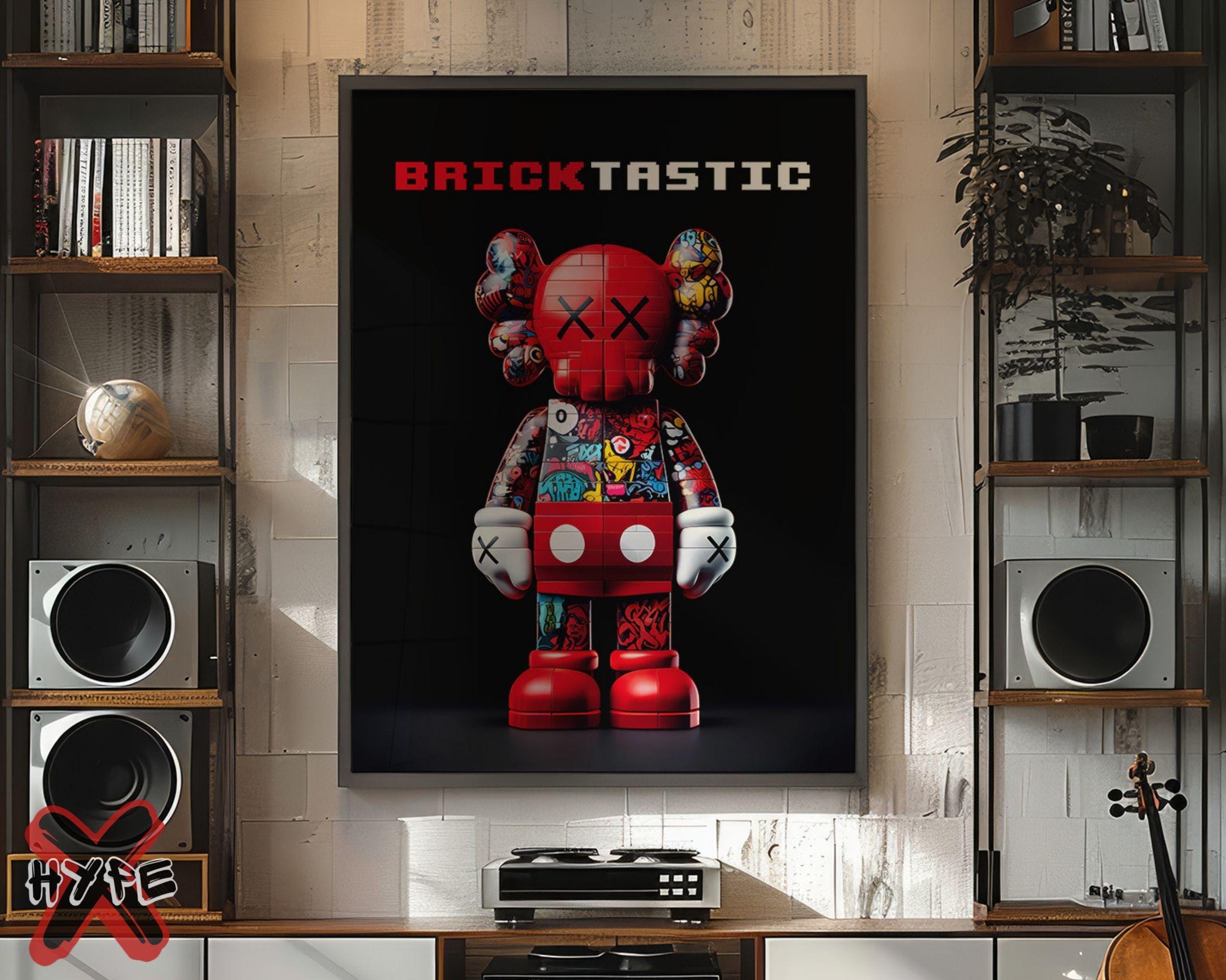 Printable Brick Kaws Poster, Set of 3 Kaws Wall Art, Playroom Art ...