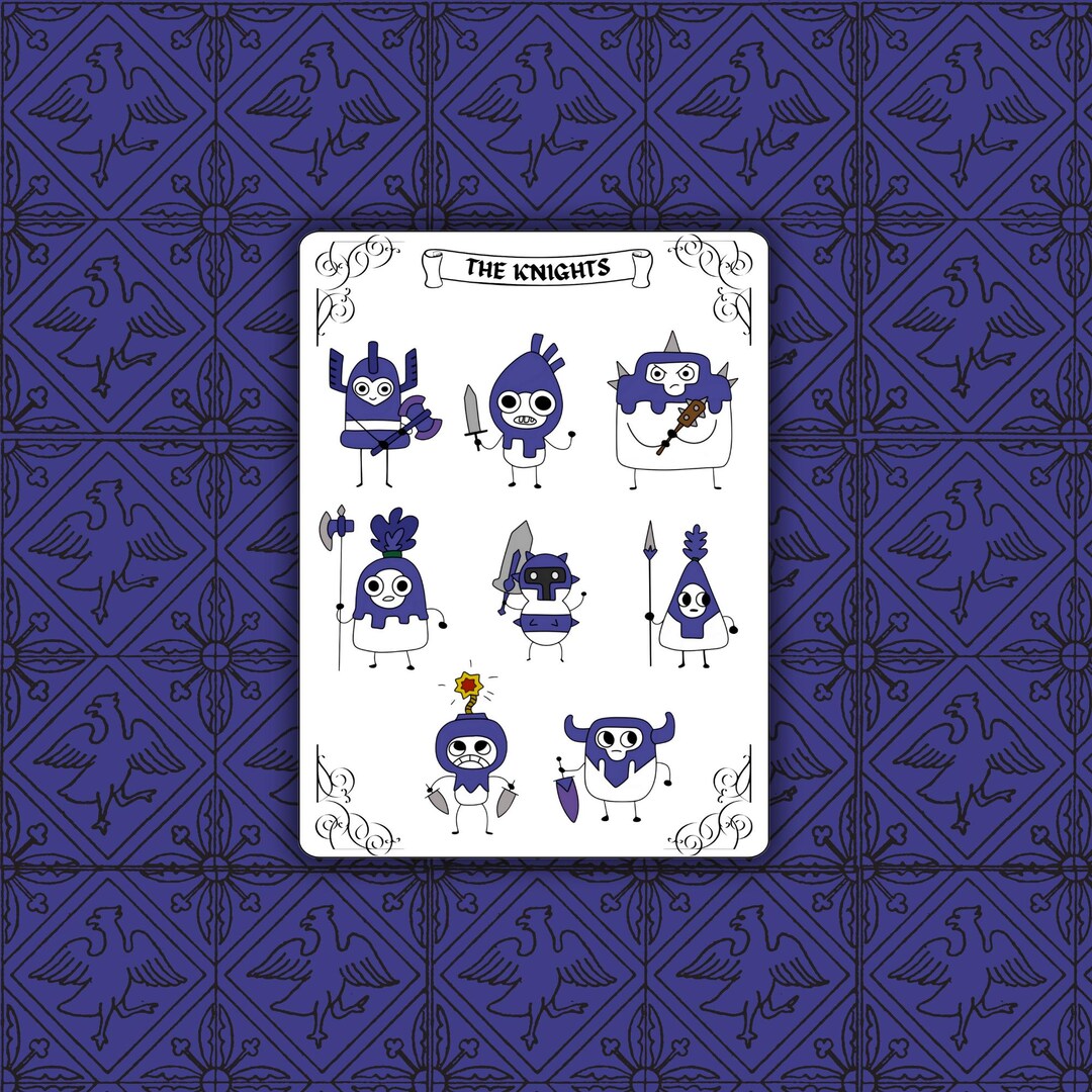 Knight Sticker Set the Knights Funny Children's Stickers Vinyl Stickers ...