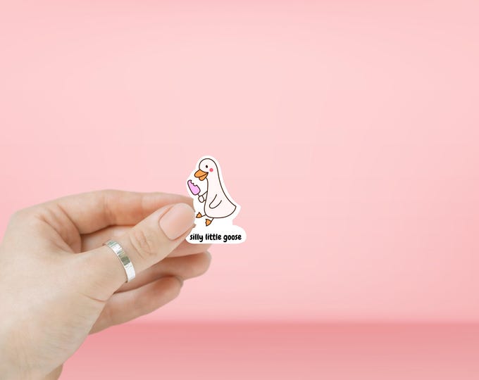 Silly Goose Sticker Retro Goose Sticker Cute Silly Goose Meme Sticker ...