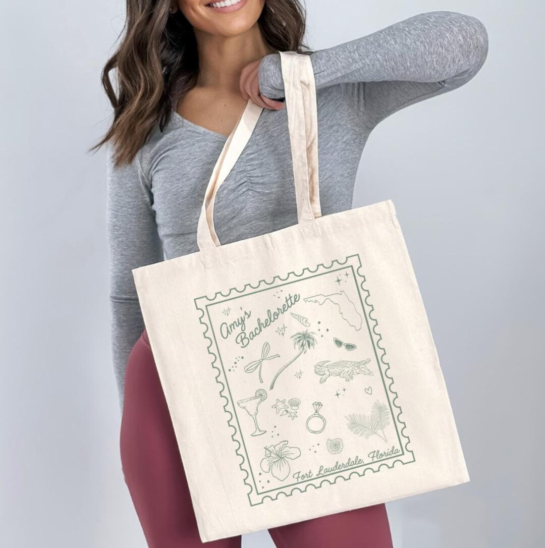 Custom Key West Bachelorette Tote Bags, Miami Bachelorette Bag ...