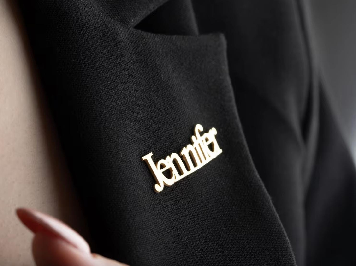 Personalized Suit Blazer Stainless Steel Nameplate Brooch Custom Men ...