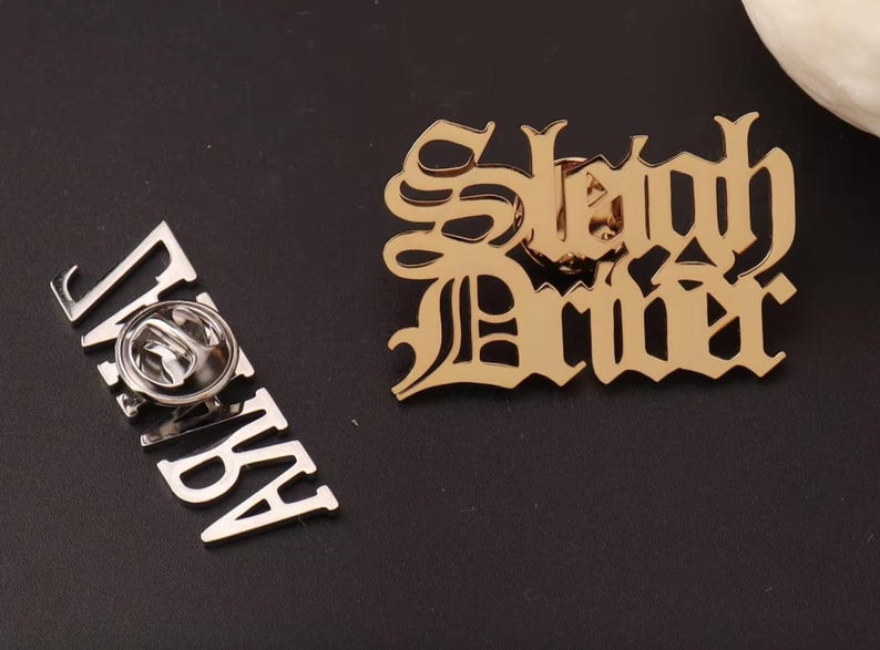 Personalized Suit Blazer Stainless Steel Nameplate Brooch Custom Men ...