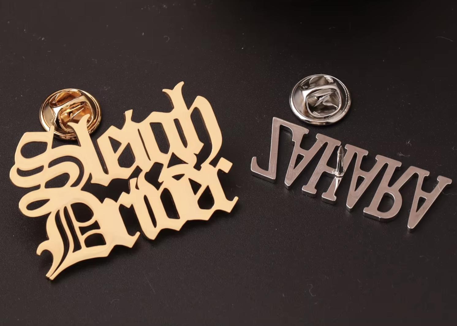 Personalized Suit Blazer Stainless Steel Nameplate Brooch Custom Men ...
