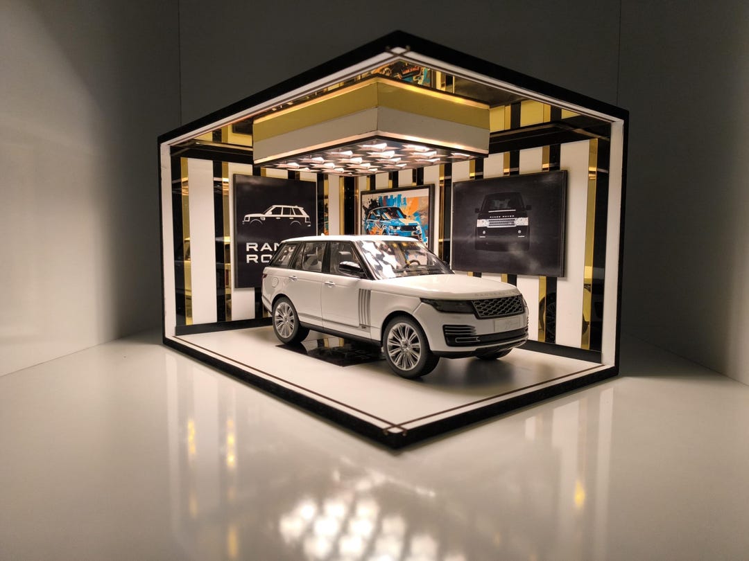 3D Diorama Garage for Range Rover Lovers Diecast Car Display With LED ...