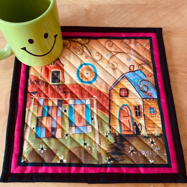Quilted Mug Rug - Etsy